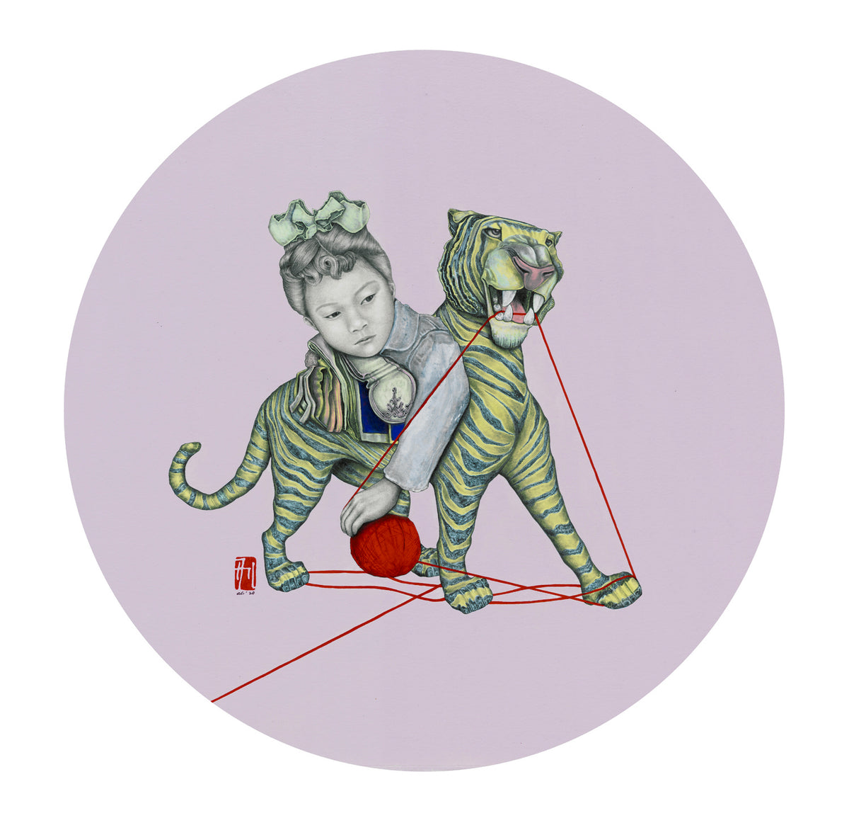 The Tiger and The String | Allison M Low | Drawing – Retrospect Galleries